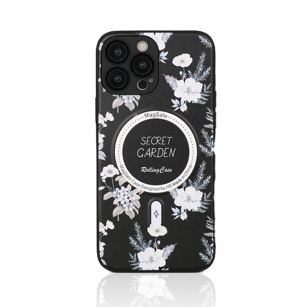 iPhone 13 Pro Max flower pattern phone case Liquid Silicone Wireless ...