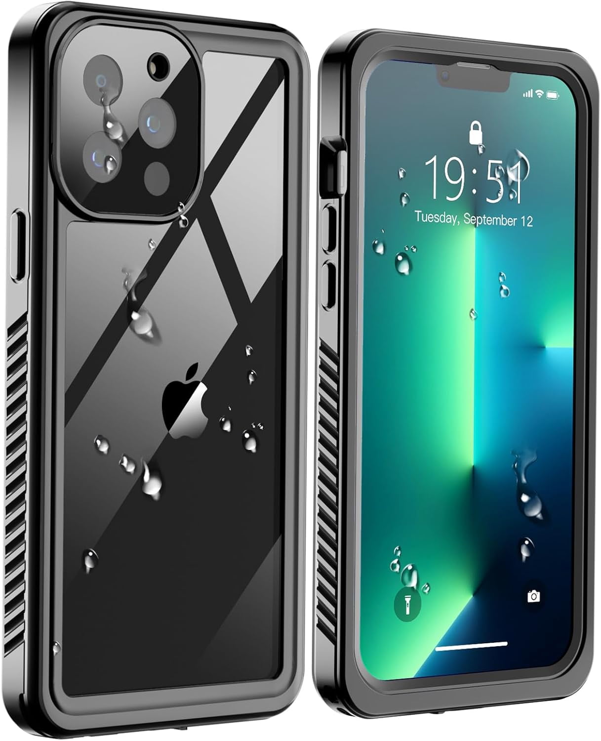for iPhone 13 Pro Waterproof Case,[Built-in Screen Protector][IP68 ...