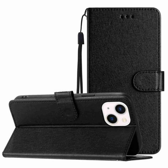 for iPhone 13 Wallet Case, Faux Leather Flip Folio Phone Cover with ...
