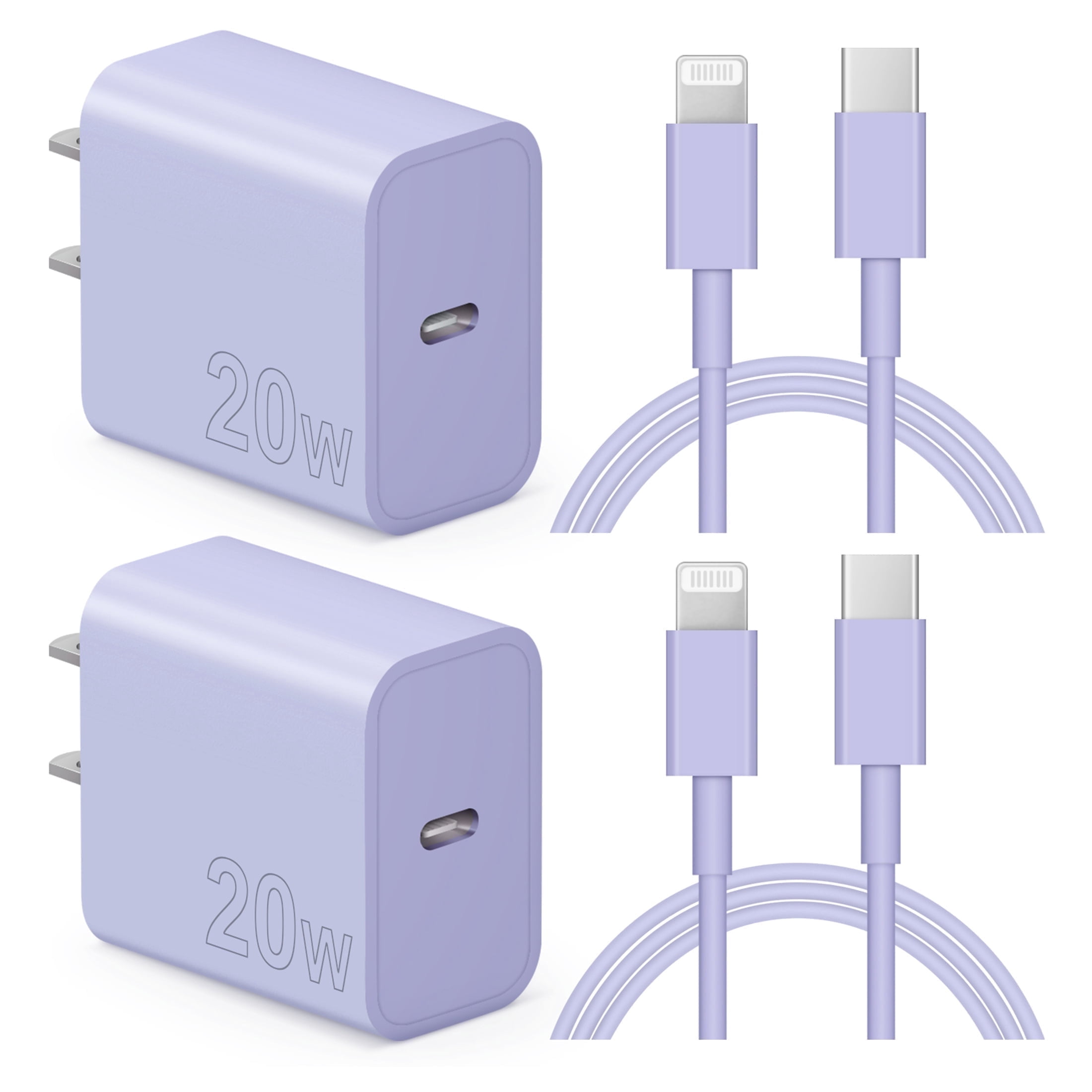 Coreykin iPhone Charger, 20W USB-C Fast Charger, 6FT Lightning Cable, 2 ...
