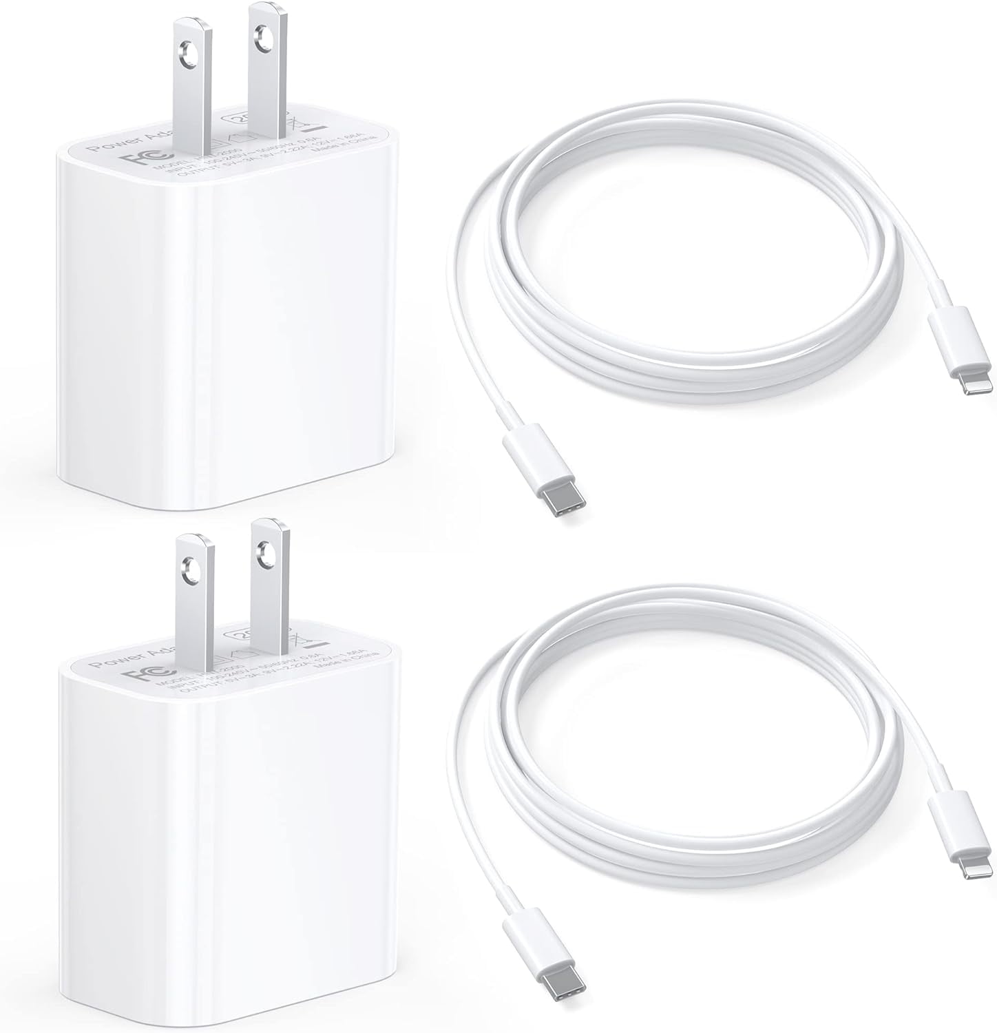 iPhone 14 13 12 Fast Charger block [Apple MFi Certified] 2 Pack 20W PD ...