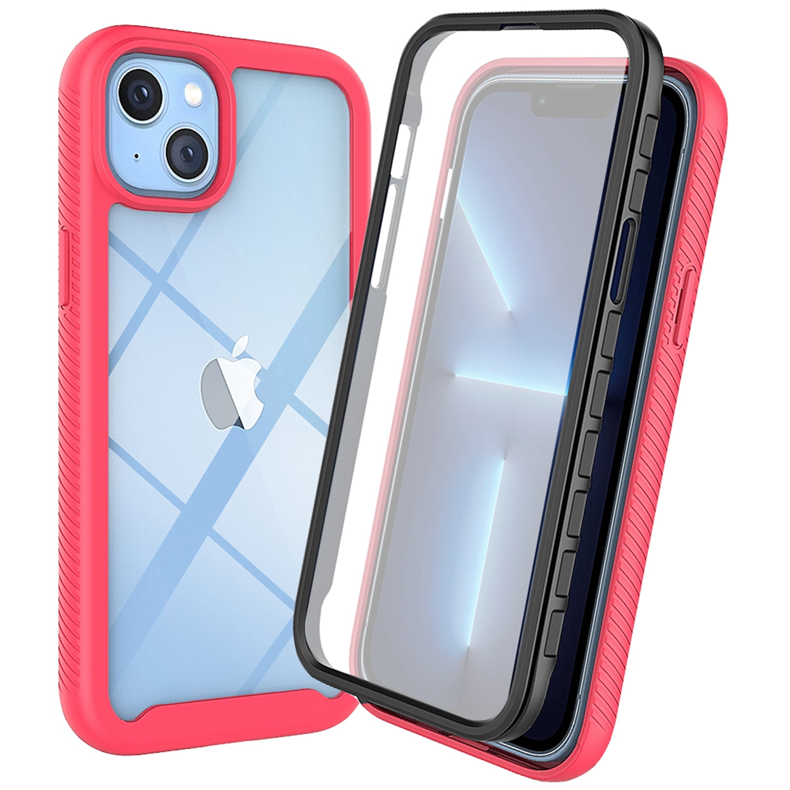 iPhone 14 Case with Built in Screen Protector,Dteck Full-Body ...