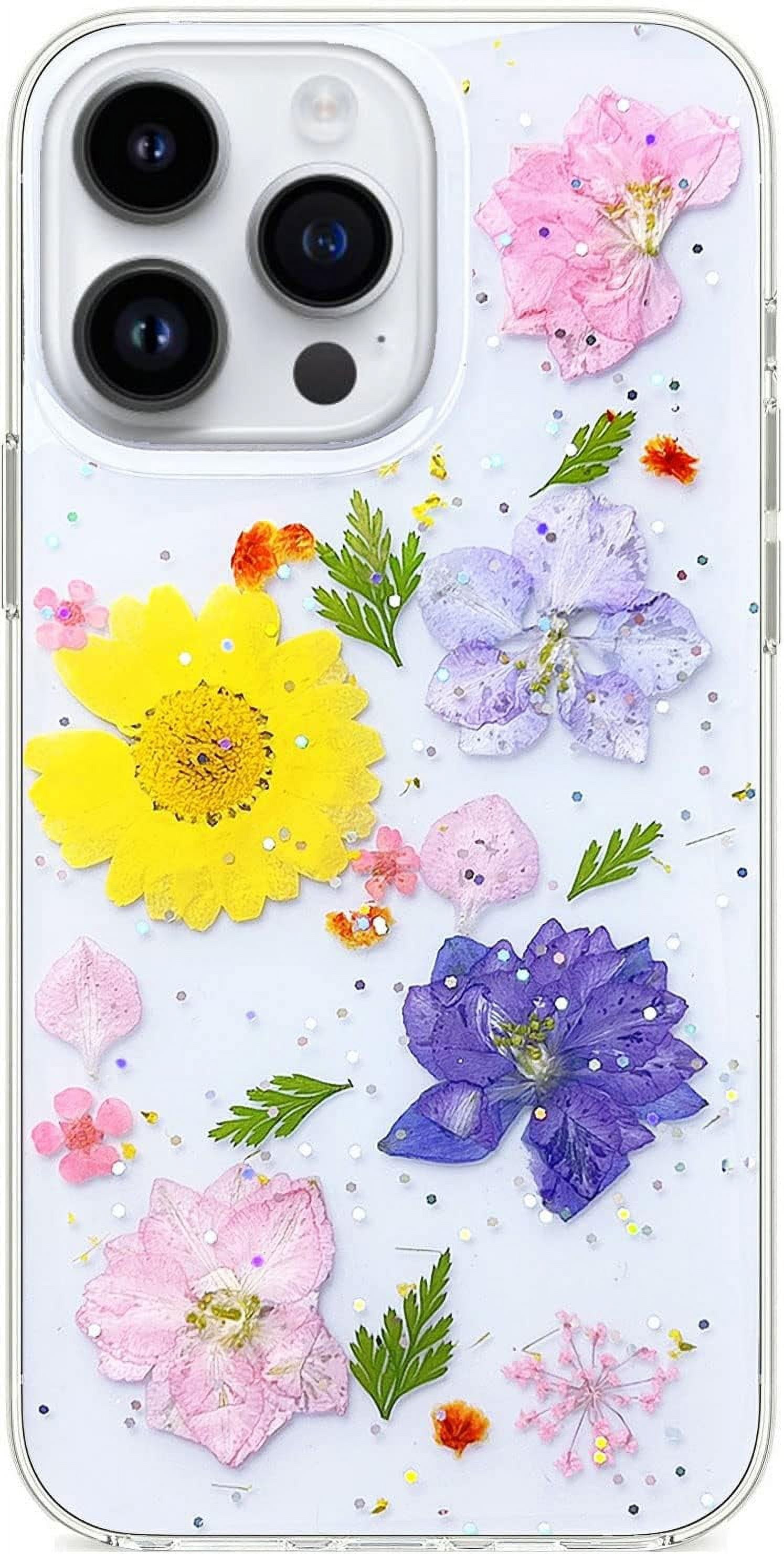 for iPhone 14 Case Clear with Design Bling Glitter Sparkle Aesthetic ...