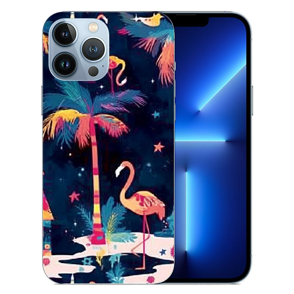 iPhone 14 Funky Fussy Flamingo A Palm Trees Islands - Beach Abstract ...