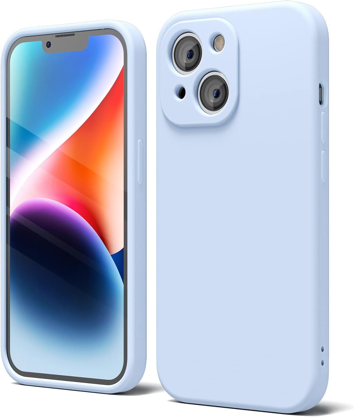 for iPhone 14 Phone Case Liquid Silicone, Cute Thin Slim Soft Rubber ...