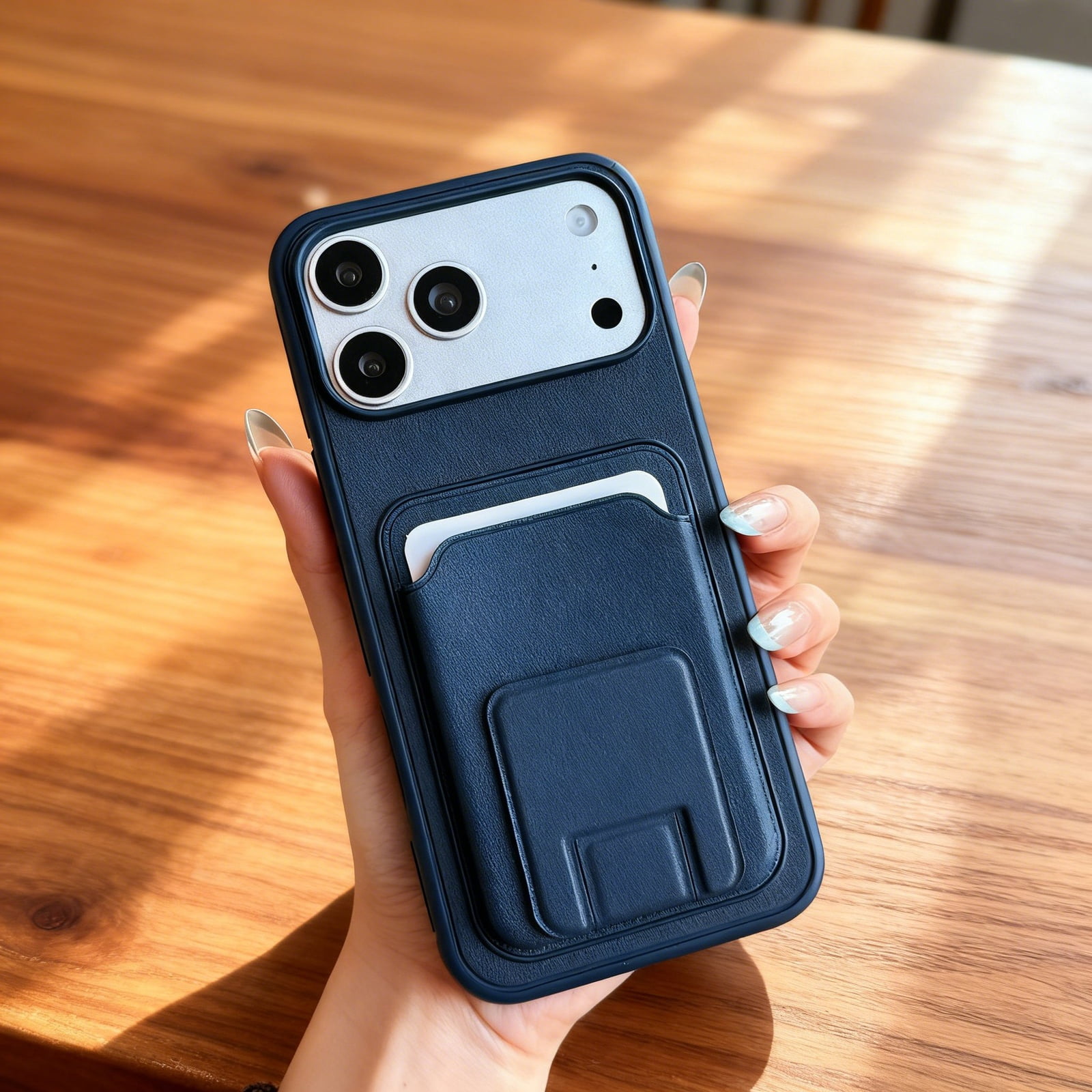 For iPhone 14 Phone Case,With Card Slots,Contractile Kickstand,Anti ...