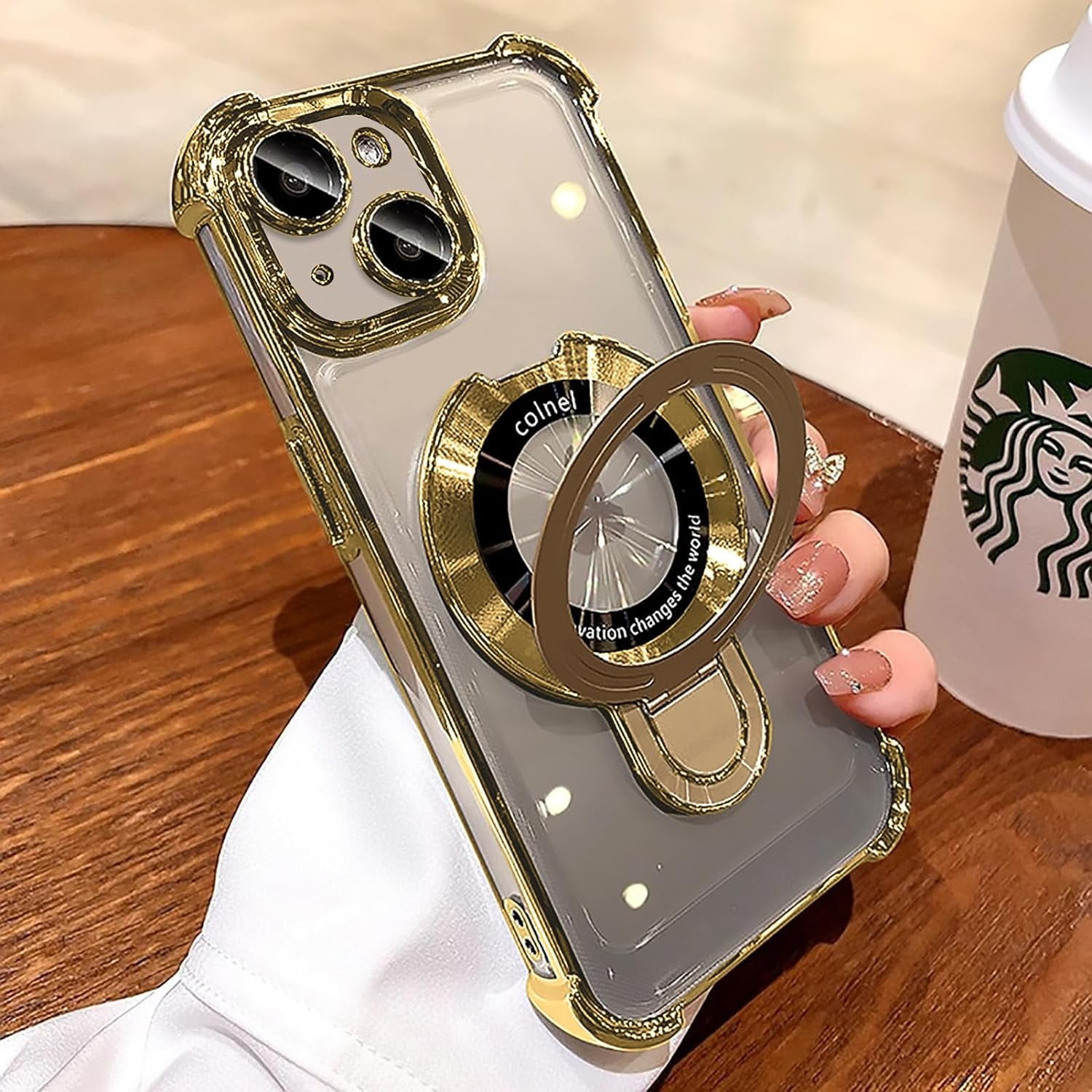 for iPhone 14 Plus Case with Magnetic Ring Stand,[Compatible with ...