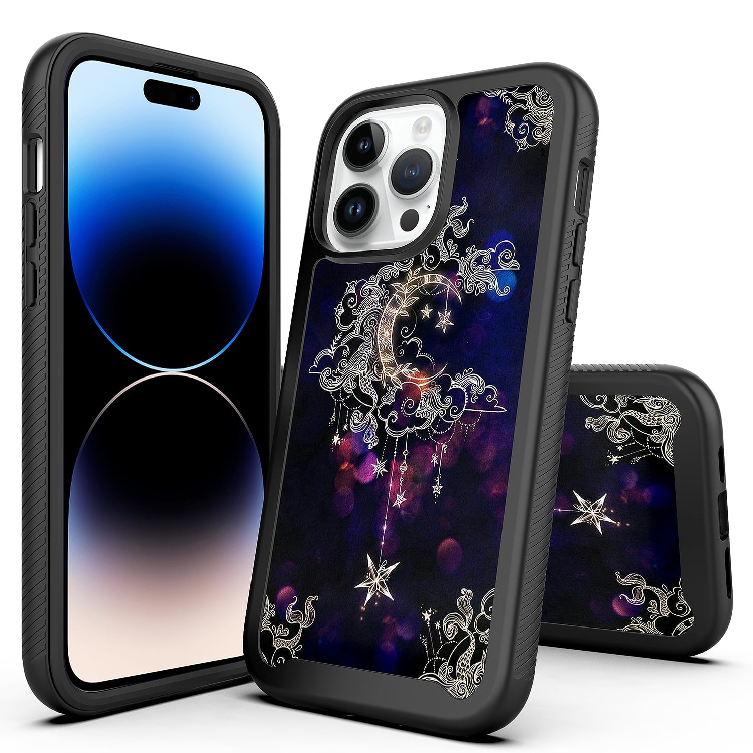 iPhone 14 Plus Case, Rosebono Hybrid Graphic Design Pattern Hard Back ...