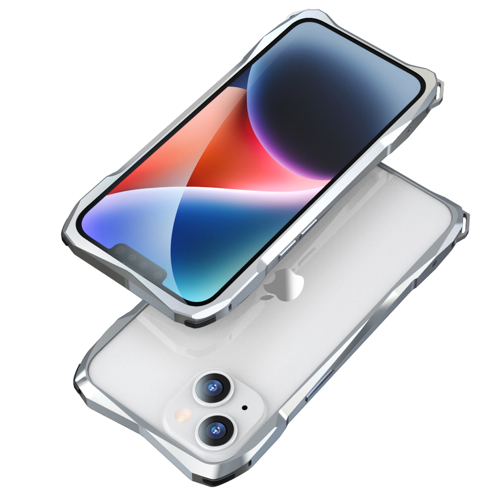 for iPhone 14 Plus with Lens Protector & Metal Bumper Frame & Carbon ...