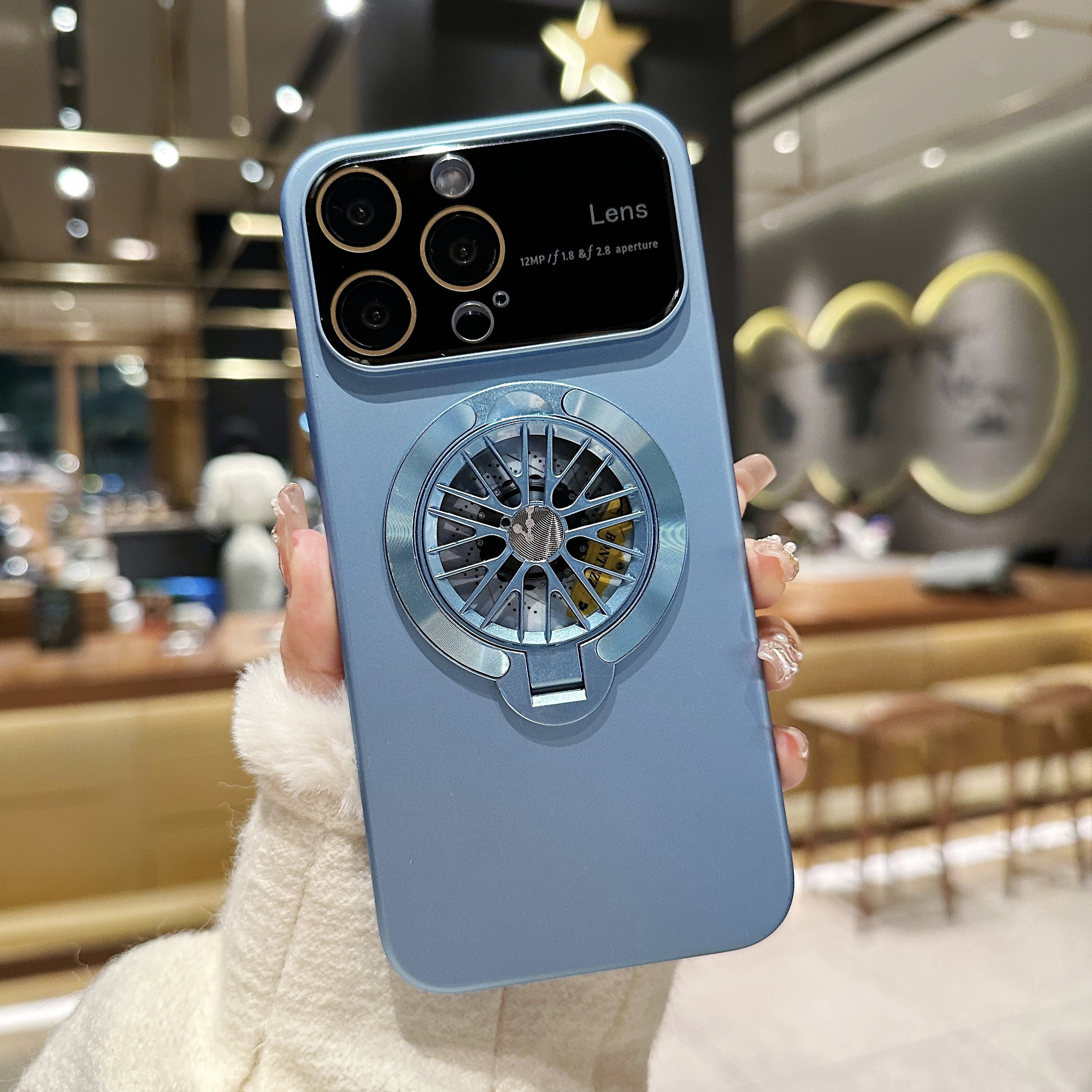 for iPhone 14 Plus case with 360° Rotating Gyroscope Magnetic Ring ...