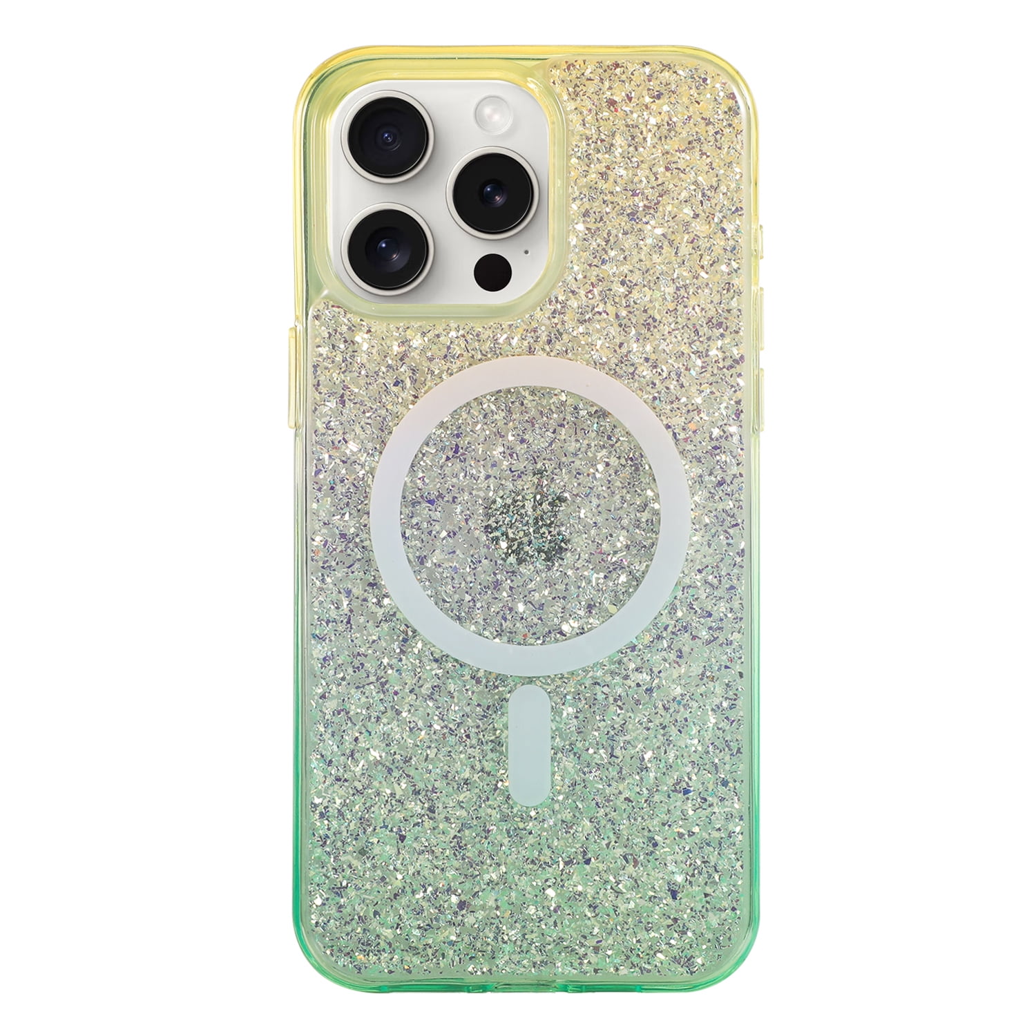 for iPhone 14 Pro Case Crystal Magnetic Glitter Cases [Compatible with MagSafe] Slim Hybrid ...