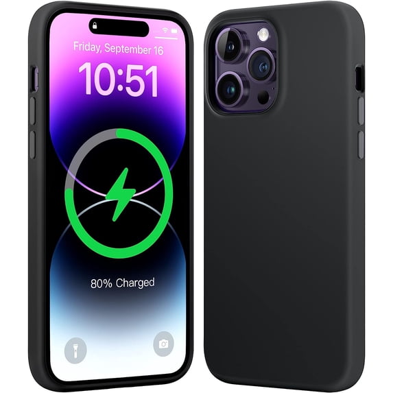 for iPhone 14 Pro Case for MagSafe, Soft Silicone Rubber Phone Cases ...