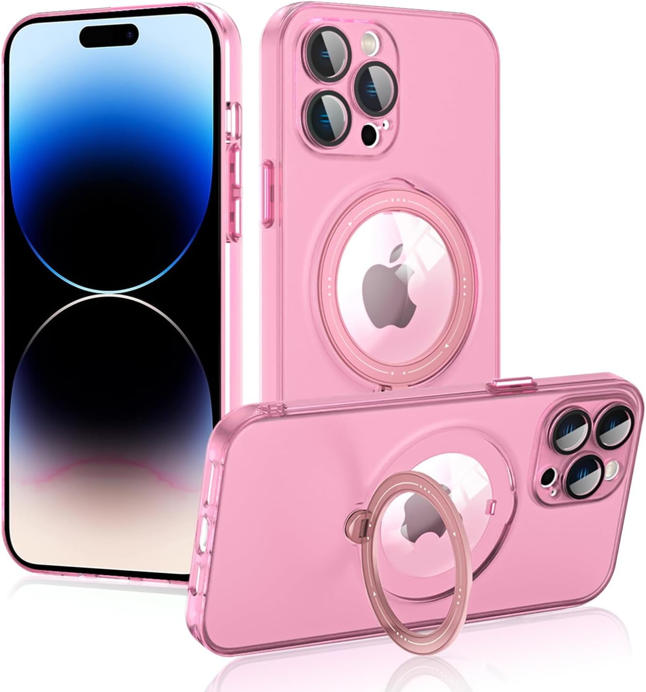 for iPhone 14 Pro Case, Magnetic with Stand Ring, [Compatible with ...