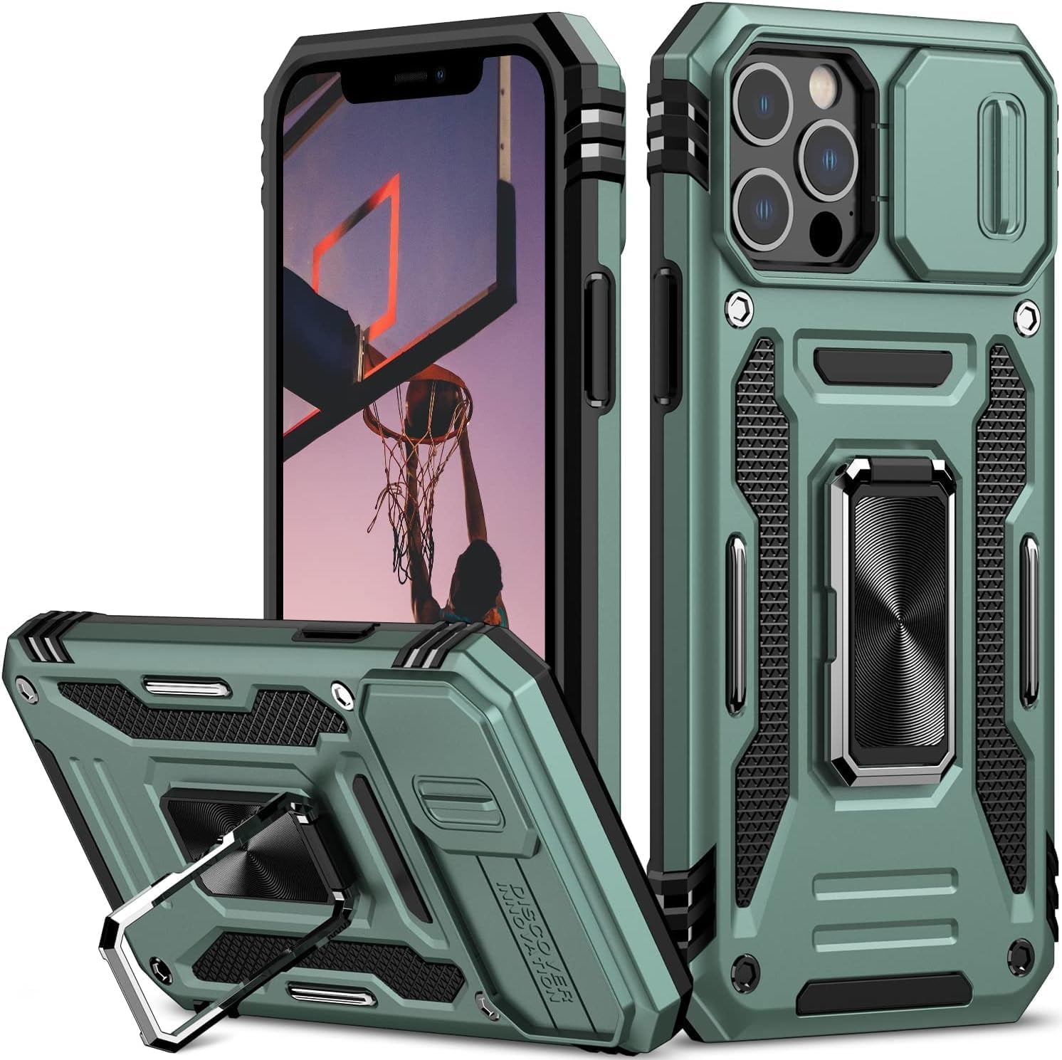 for iPhone 14 Pro Case with Slide Camera Cover，Built-in 360° Magnetic ...