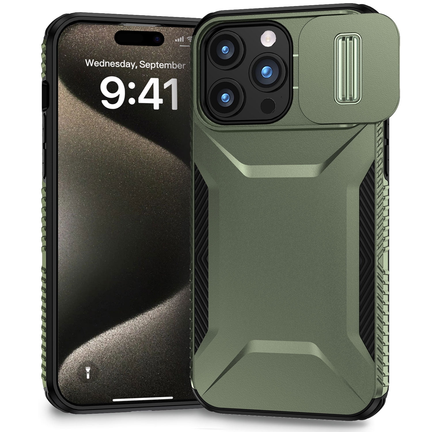 for iPhone 14 Pro Case with Sliding Camera Lens Cover, Shockproof ...