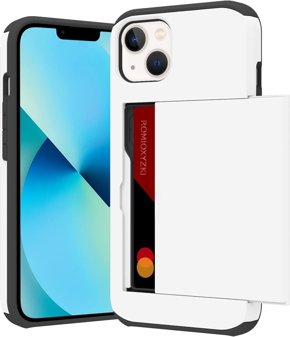 for iPhone 14 Pro Max Case with Card Holder Slot, [Heavy Duty Military ...