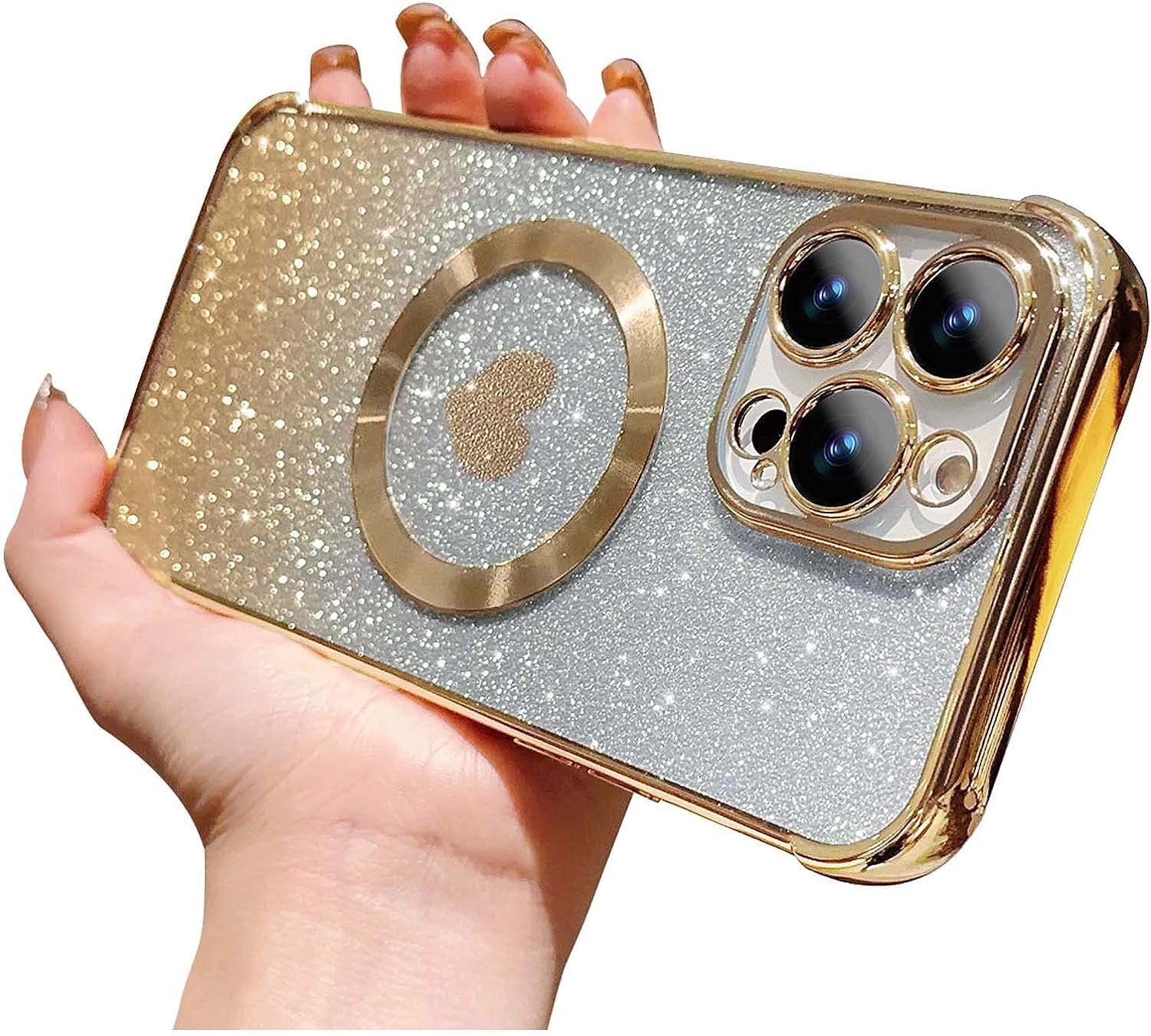 for iPhone 14 Pro Max Case Magnetic Gradient Glitter [ Compatible with ...