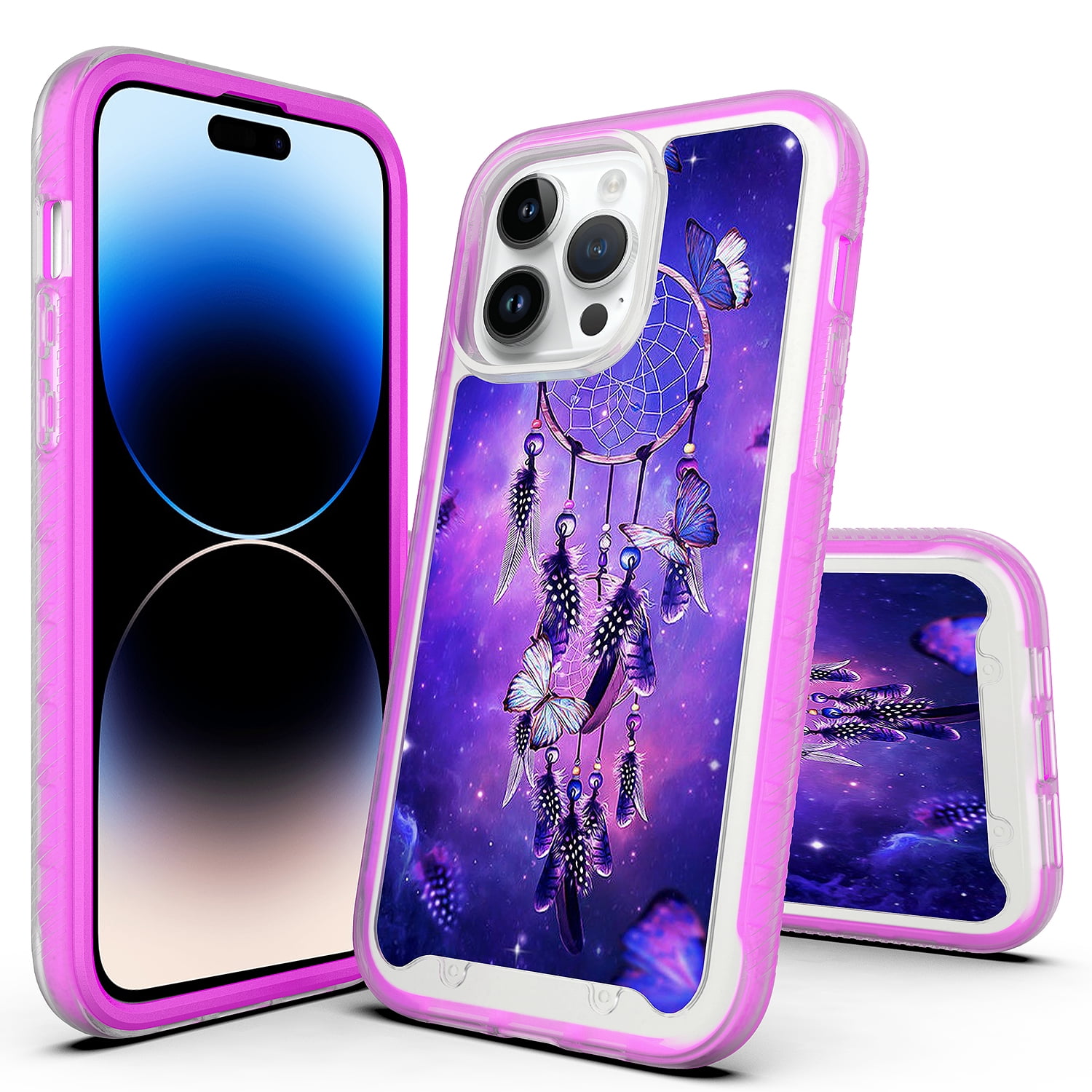 iPhone 14 Pro Max Case, Rosebono Hybrid Graphic Design Pattern Hard ...