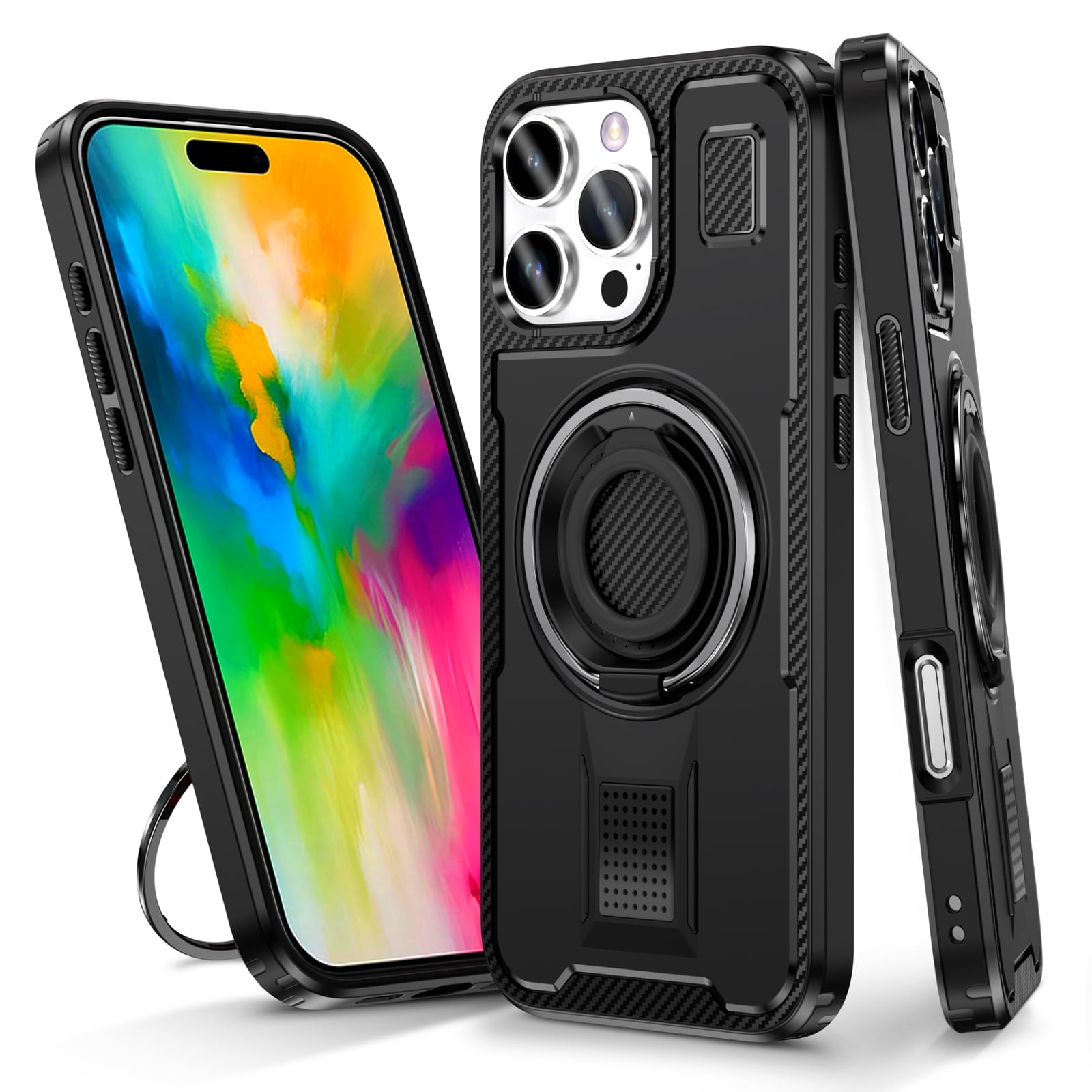for iPhone 14 Pro Max Case with Stand, Shockproof Drop Resistant ...