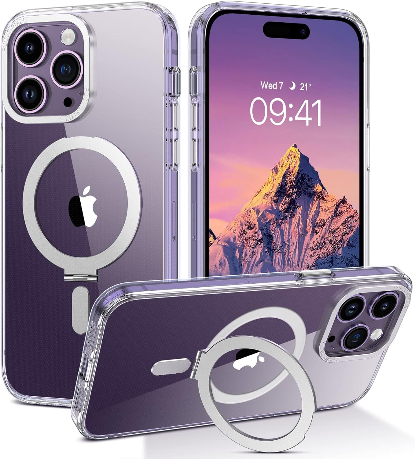 for iPhone 14 Pro Max Magnetic Case with Invisible Stand [Compatible ...