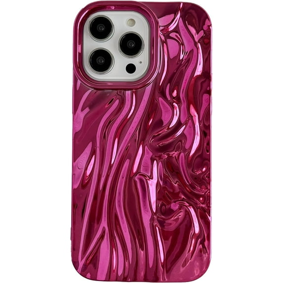 iPhone 14 Pro Max Pleated Water Ripple Chrome Wave Pattern Cell Phone ...
