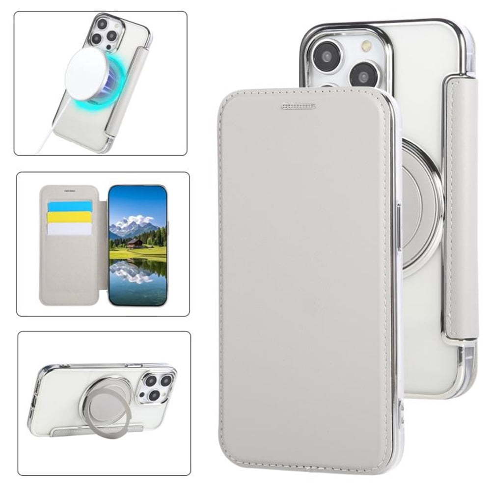 For iPhone 14 Pro Wallet Cell Cover, RFID Blocking, PU Leather ...