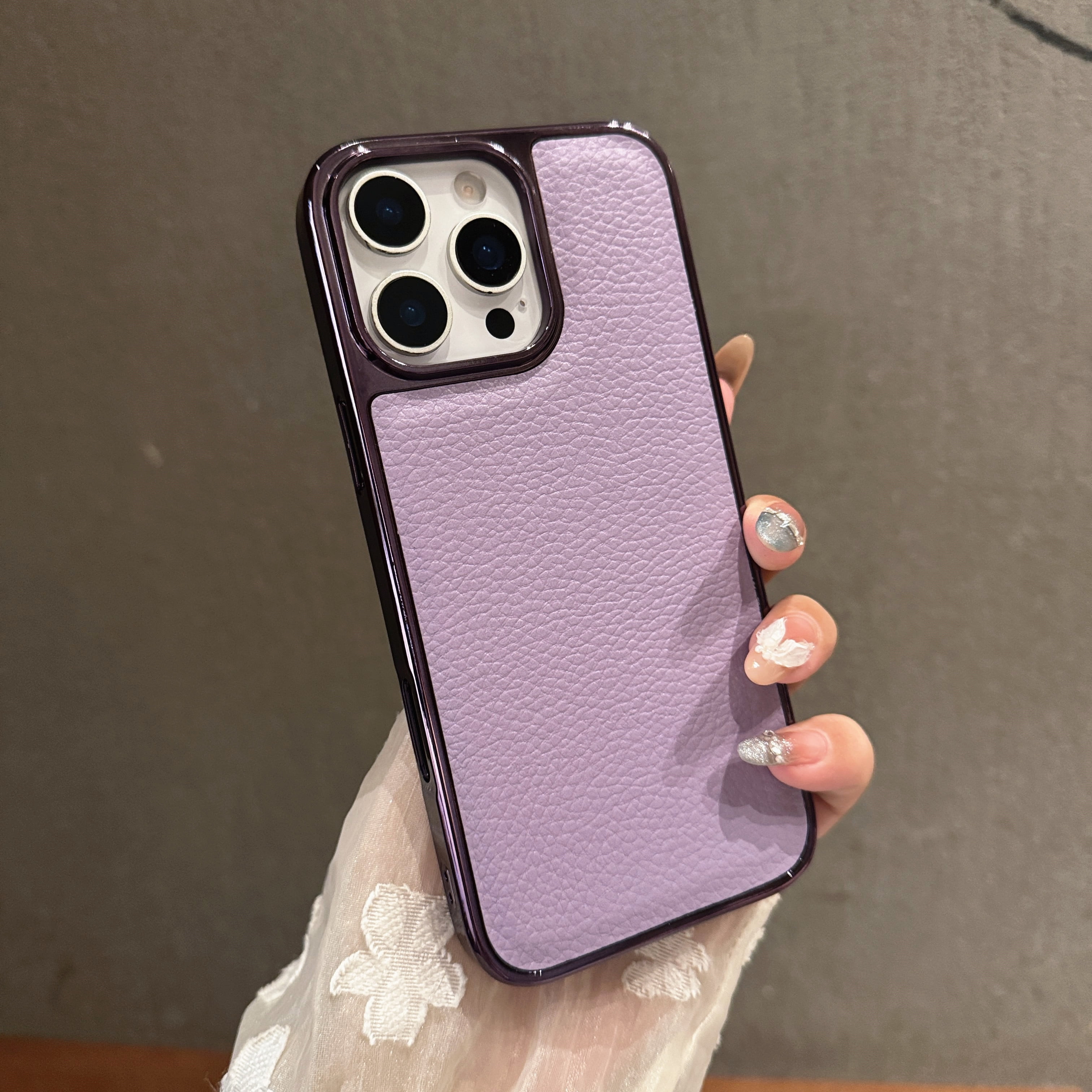 for iPhone 14 Ultra Slim Drop Protective Case, Luxury Plating PC + PU ...