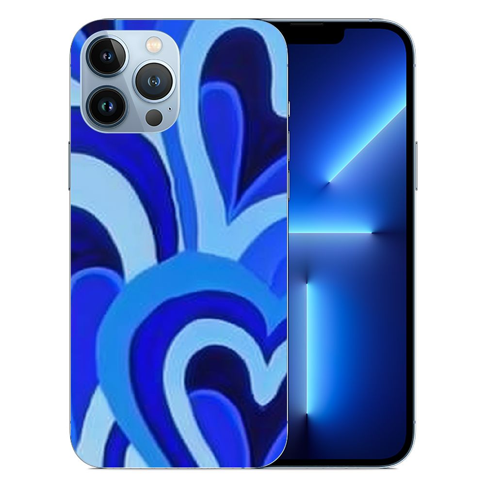 iPhone 14 Y2K Blue Retro Heart Vintage Indie Kidcore Aesthetic 90s Case ...