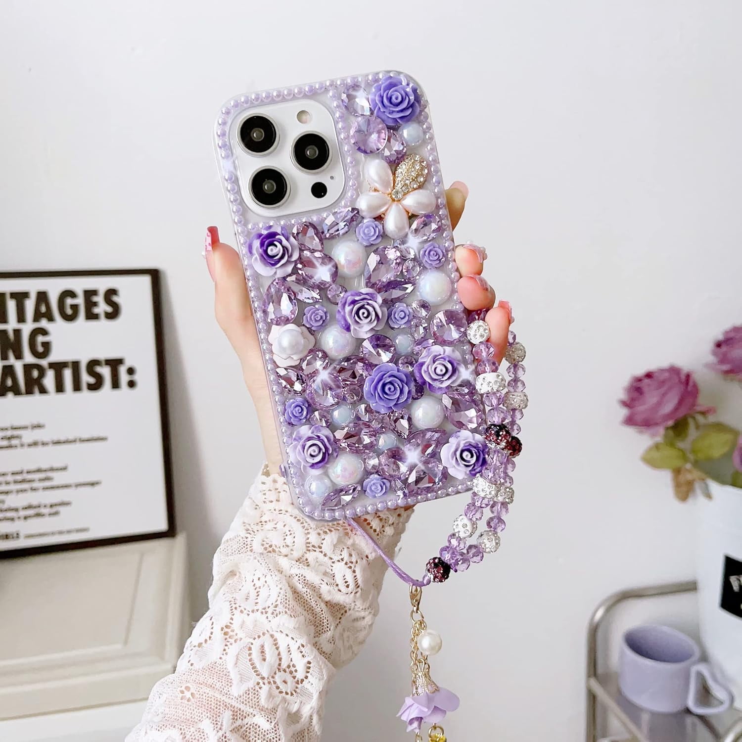 for iPhone 15 Bling Glitter Case,Luxury Crystal Rhinestone Shiny ...