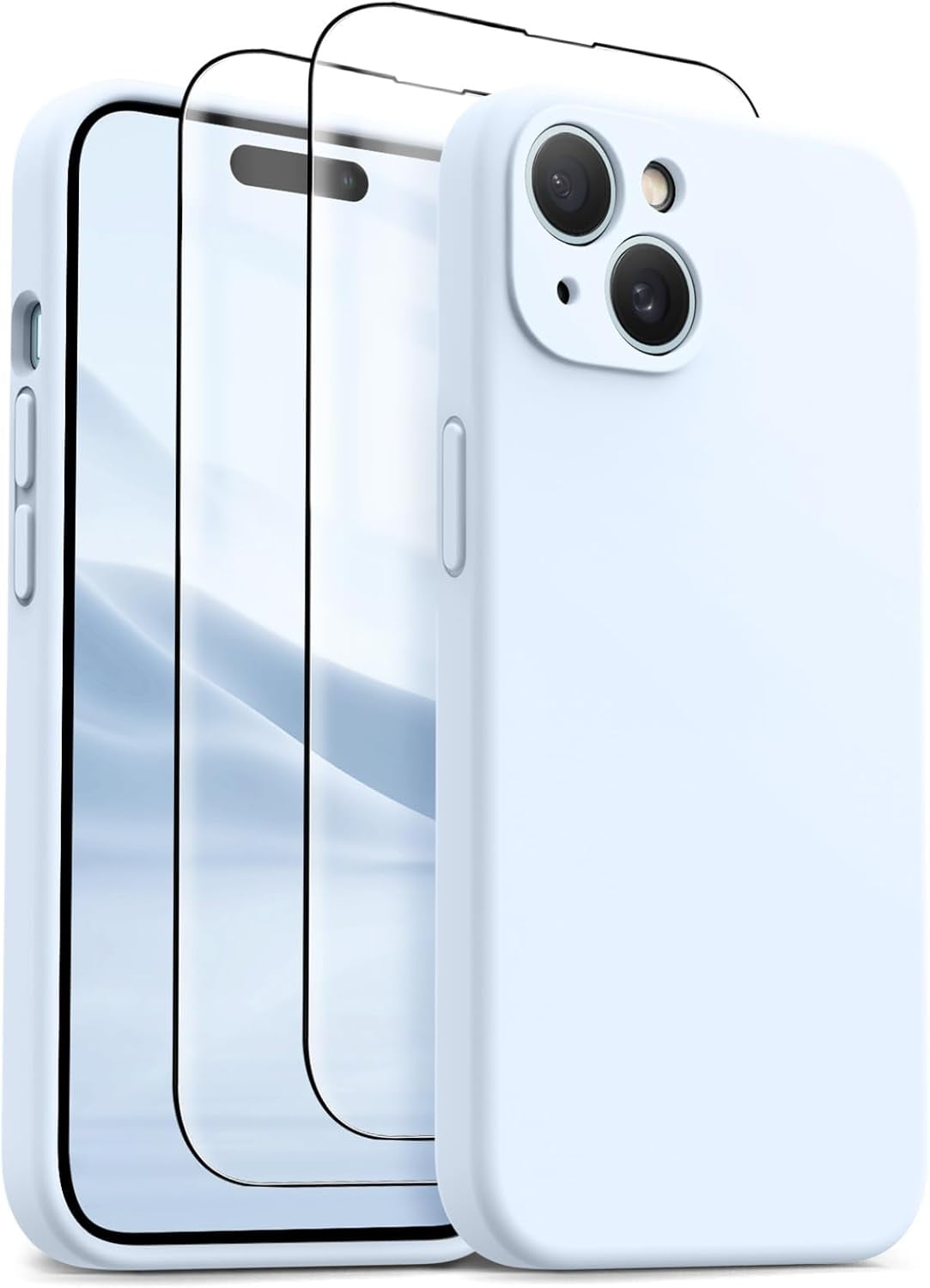 for iPhone 15 Case, Upgraded Silicone Shockproof [2 Pack Screen ...