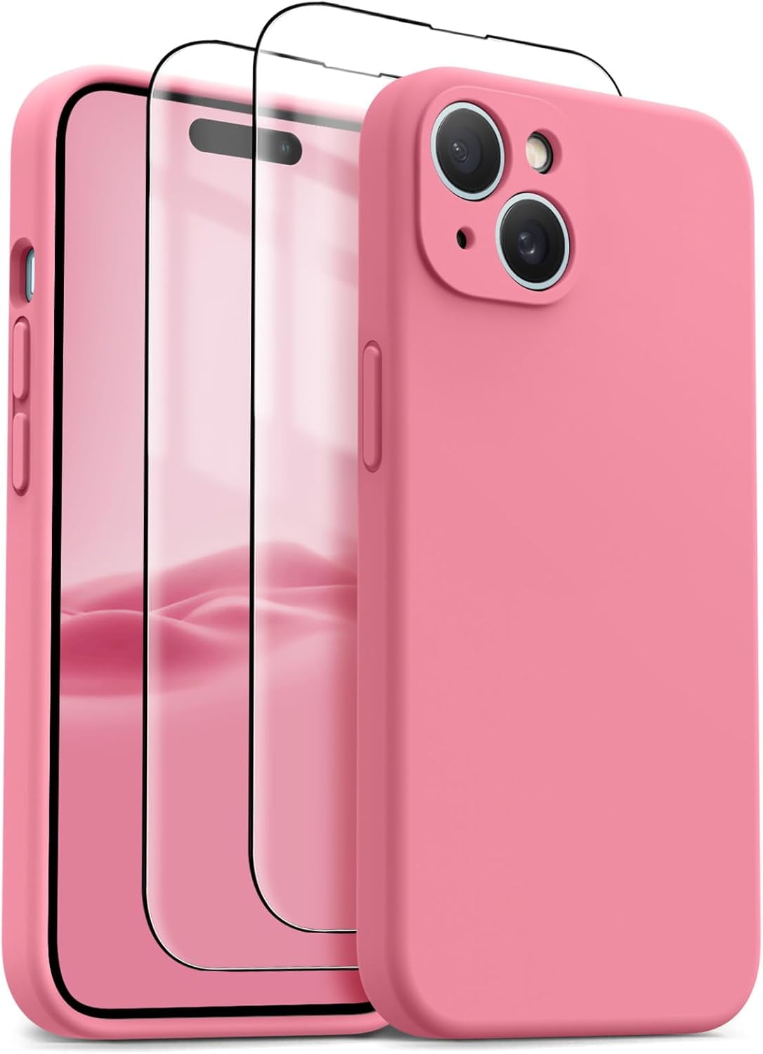 for iPhone 15 Case, Upgraded Silicone Shockproof [2 Pack Screen ...