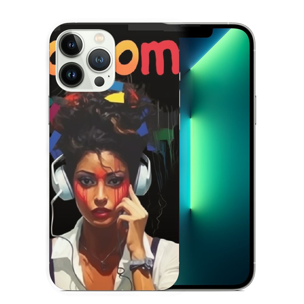 iPhone 15 Colombia is calling, Colombian flag girl. Black background ...