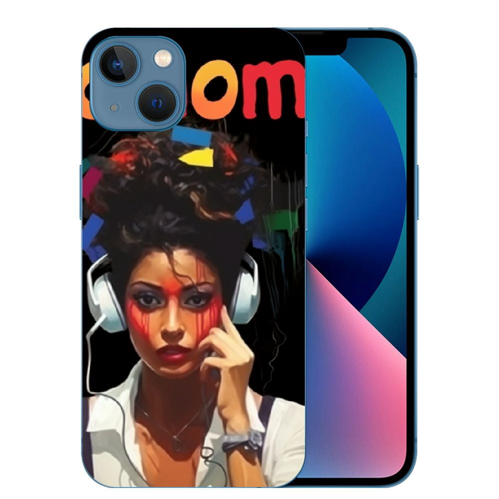 iPhone 15 Colombia is calling, Colombian flag girl. Black background ...