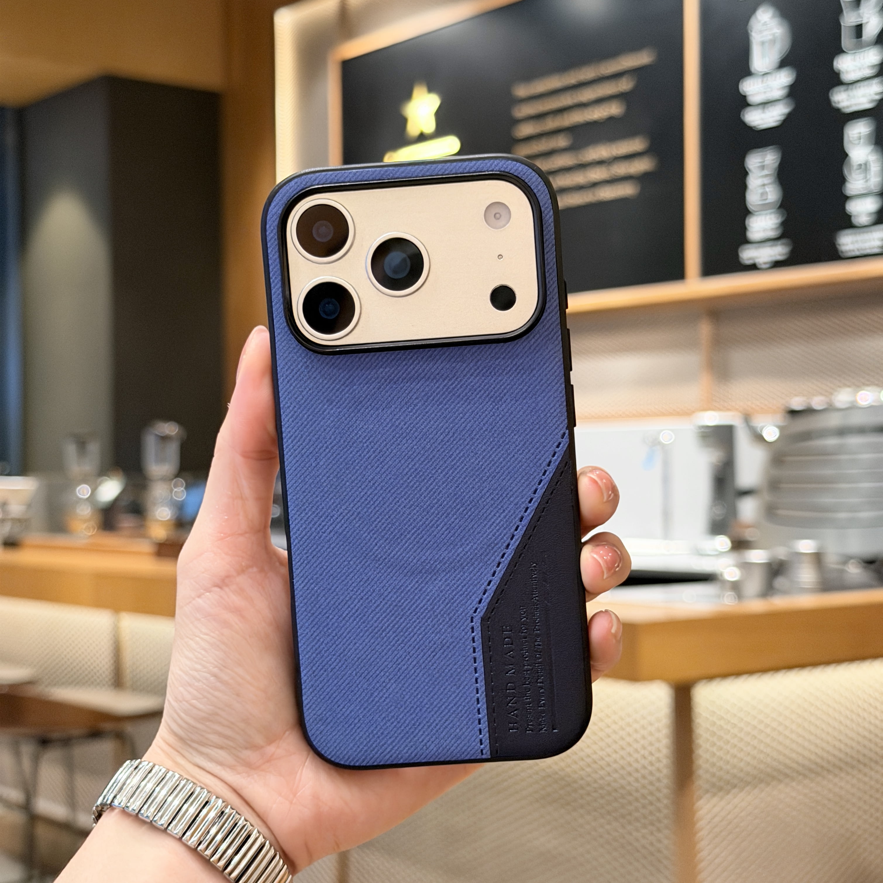 for iPhone 15 Fabric PU Leather TPU Case, Compatible with MagSafe ...