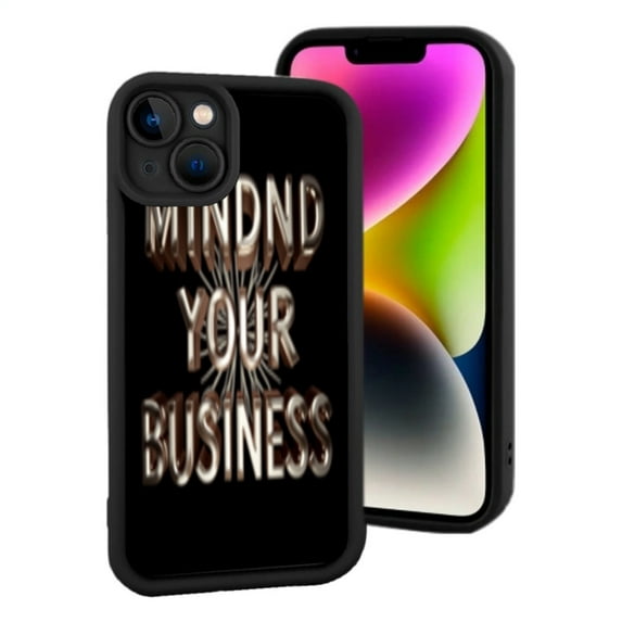 iPhone 15 Lightweight Case - Bold ' MIND YOUR BUSINESS ' Design ...