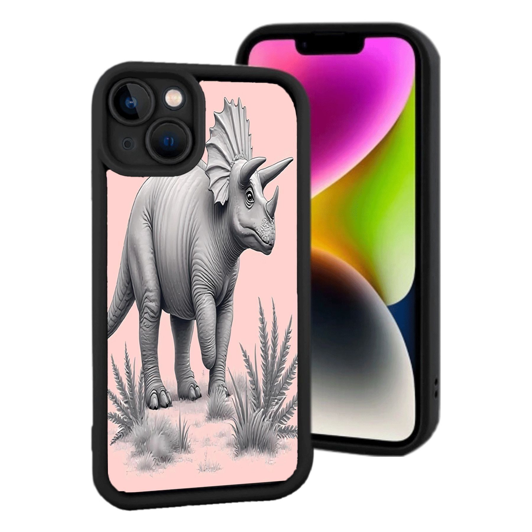 iPhone 15 Lightweight Case - Design with Frill & Horns on Grassy ...