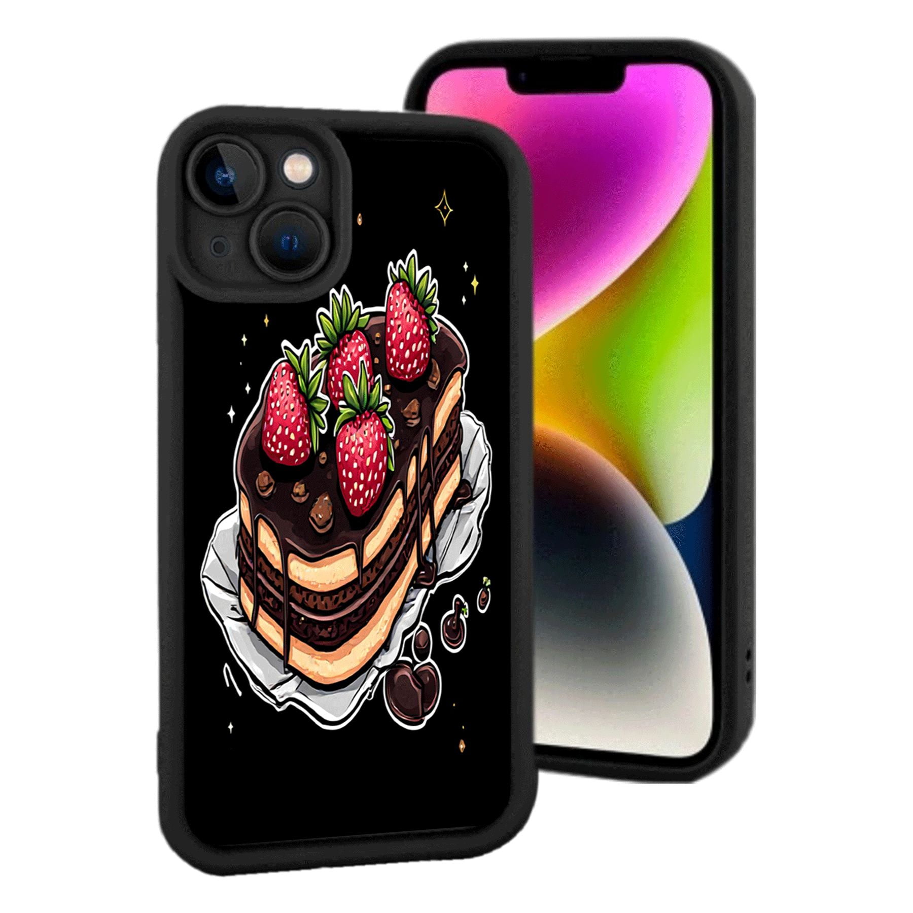 iPhone 15 Lightweight Case - Layered Dessert Design with Strawberries ...