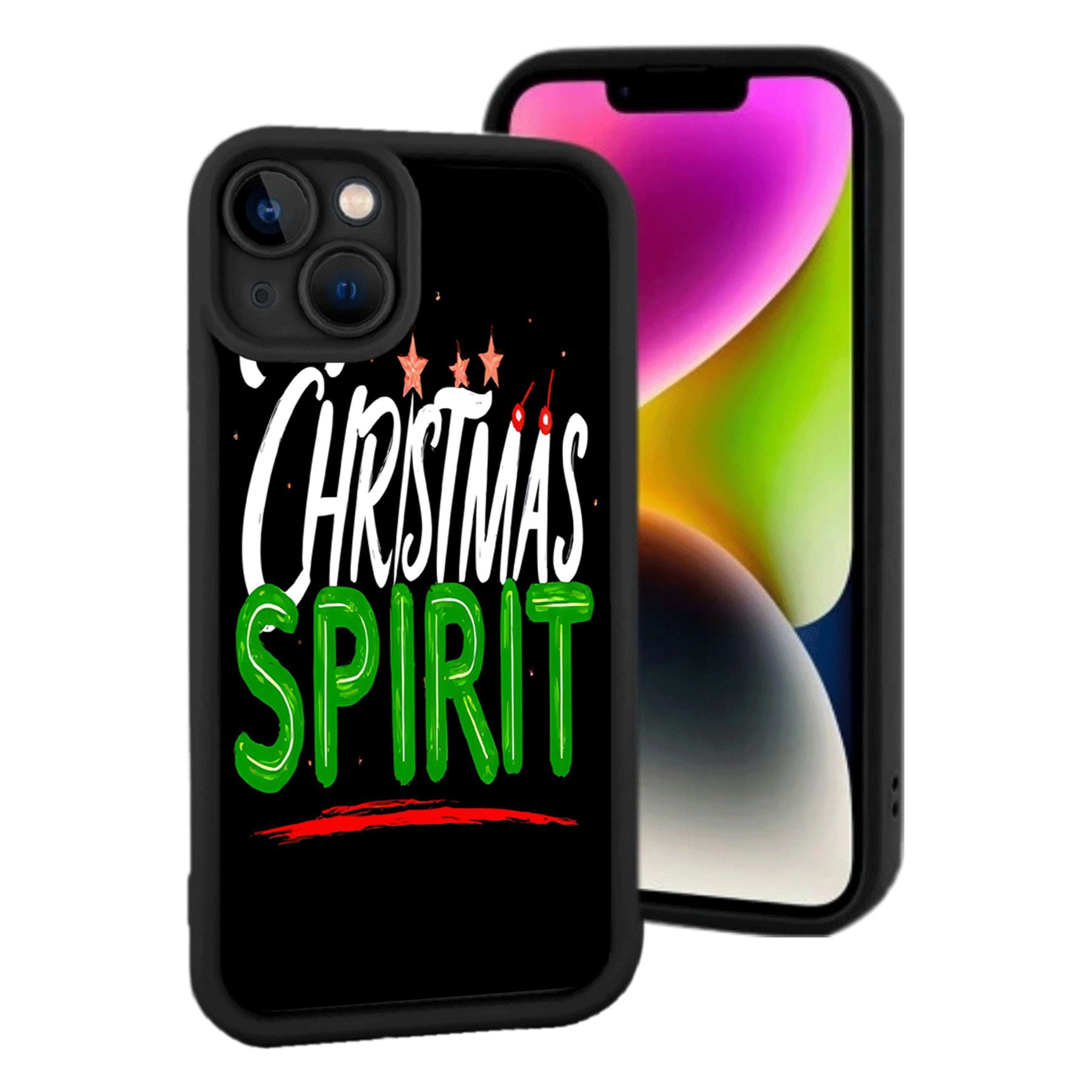 iPhone 15 Lightweight Phone Case - Christmas Spirit Design with Bold ...