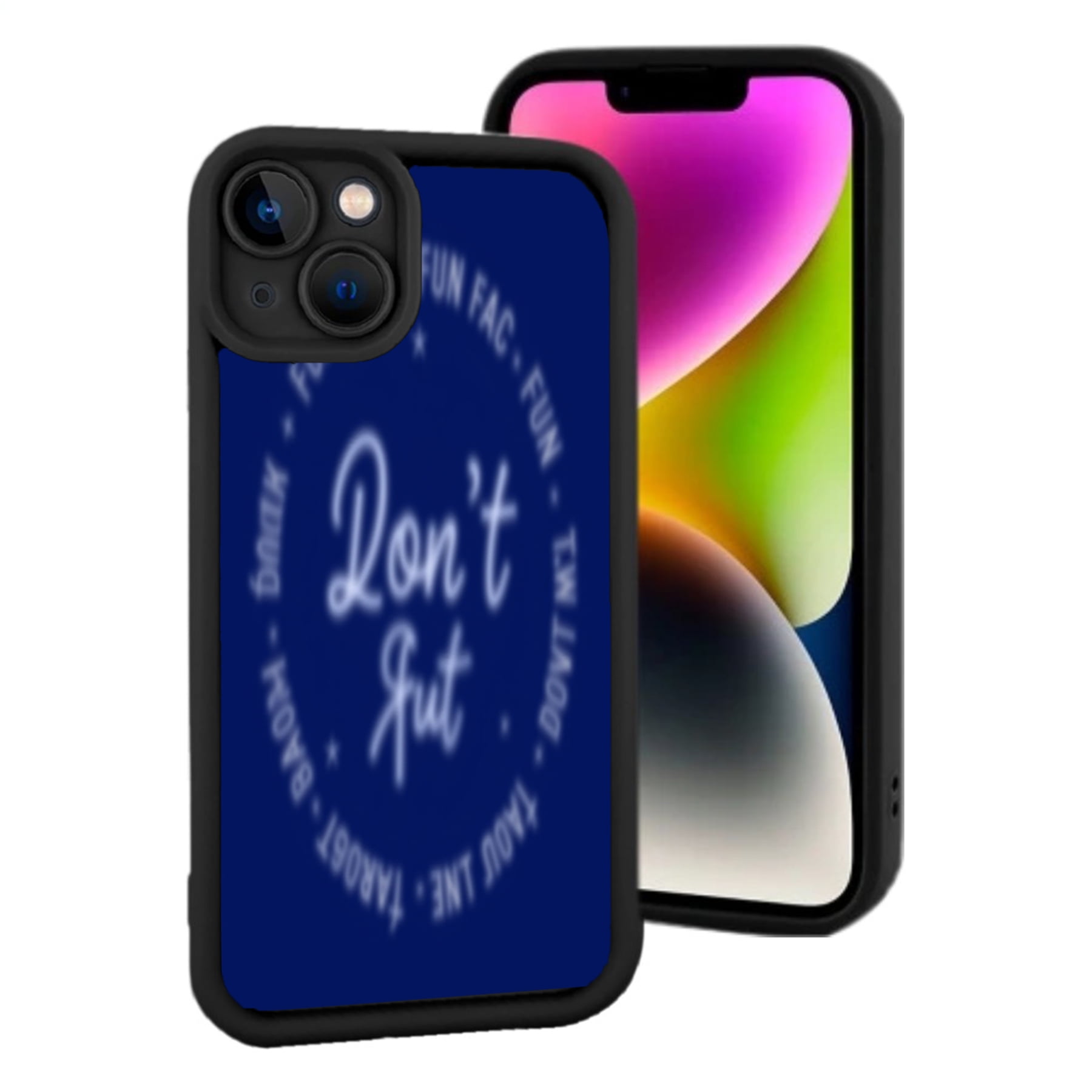 iPhone 15 Lightweight Phone Case - Dark Blue ' Don ' t Quit ' Design ...