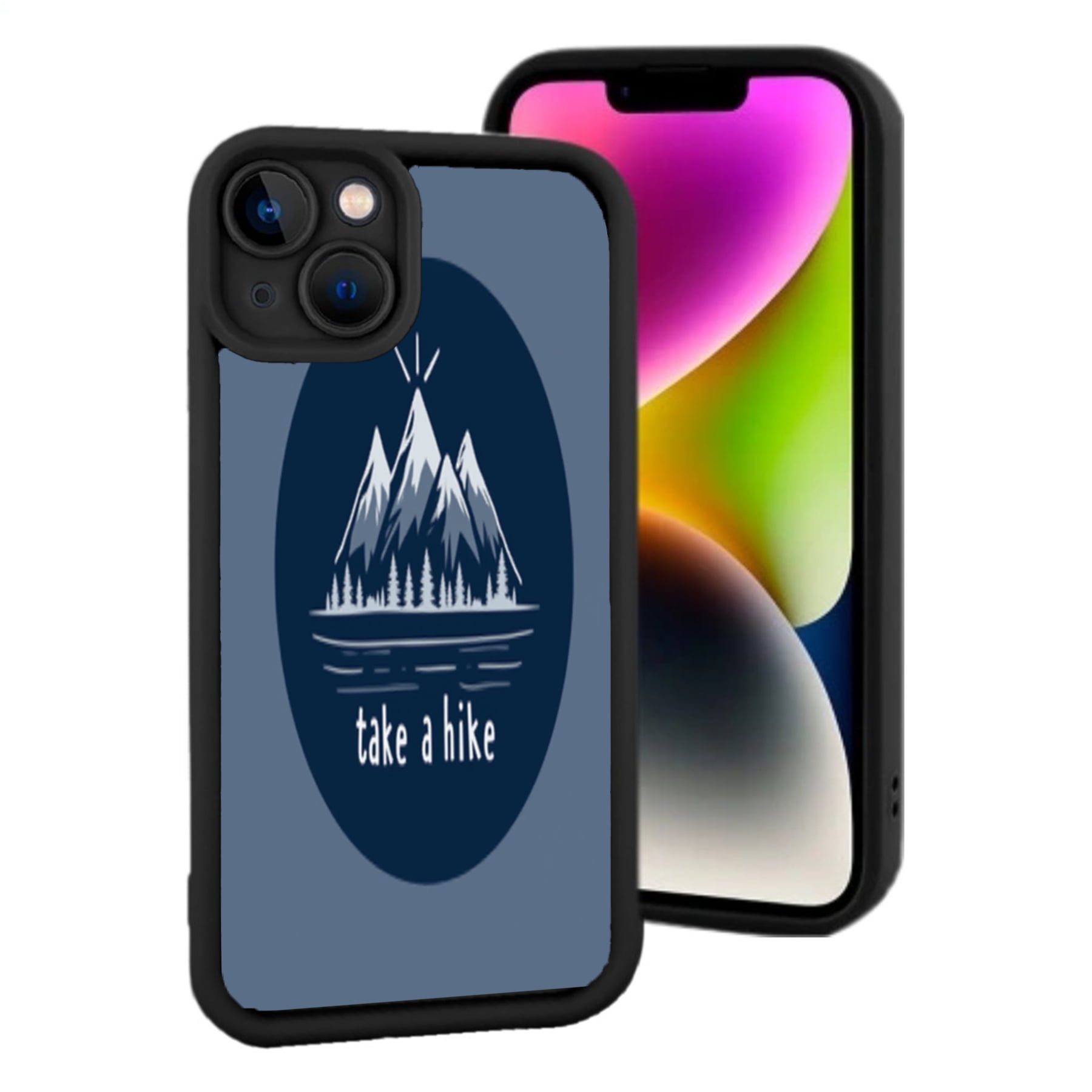 iPhone 15 Lightweight Phone Case - Dark Blue Mountain Range Design with ...