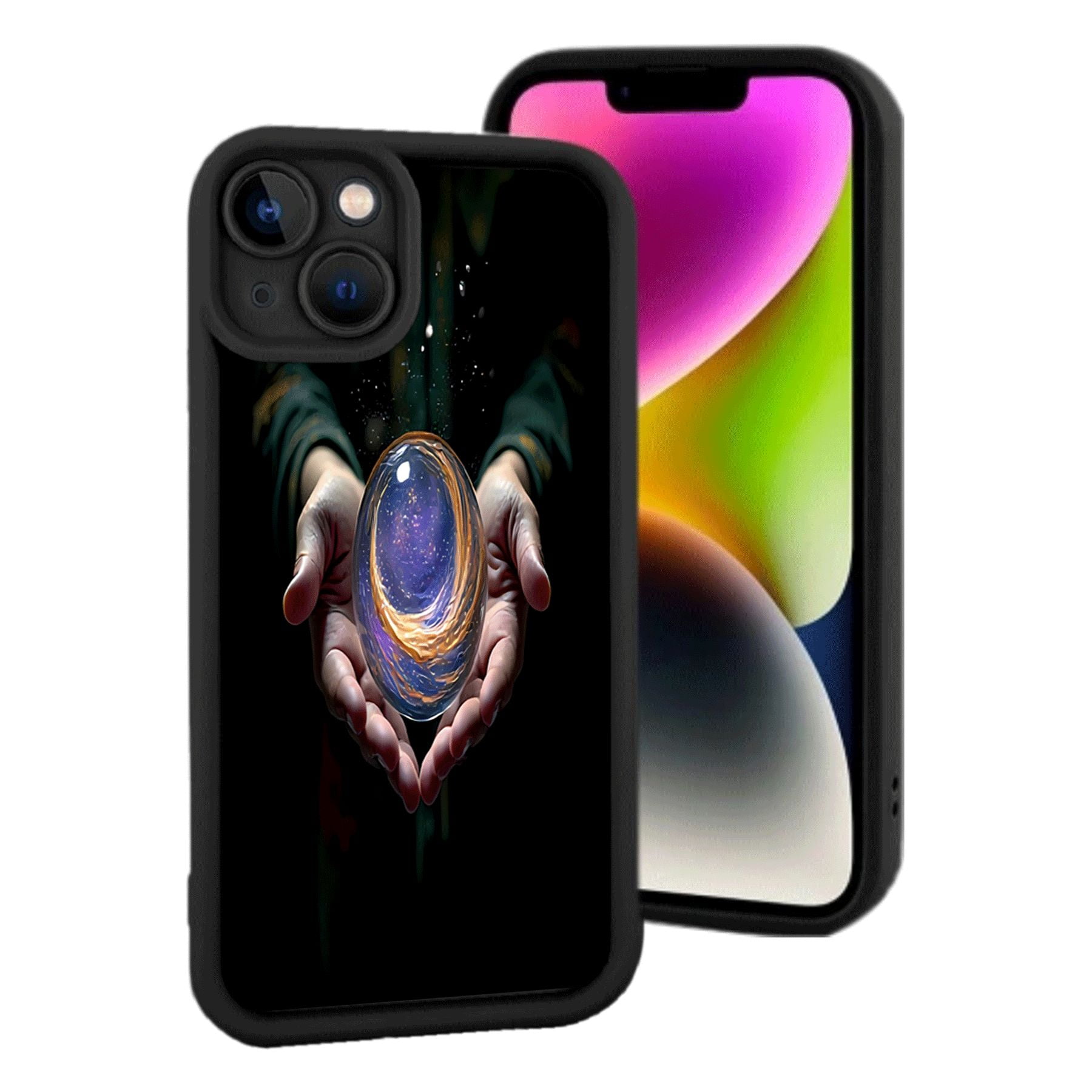 iPhone 15 Lightweight Phone Case - Design with Hands Holding Ethereal ...