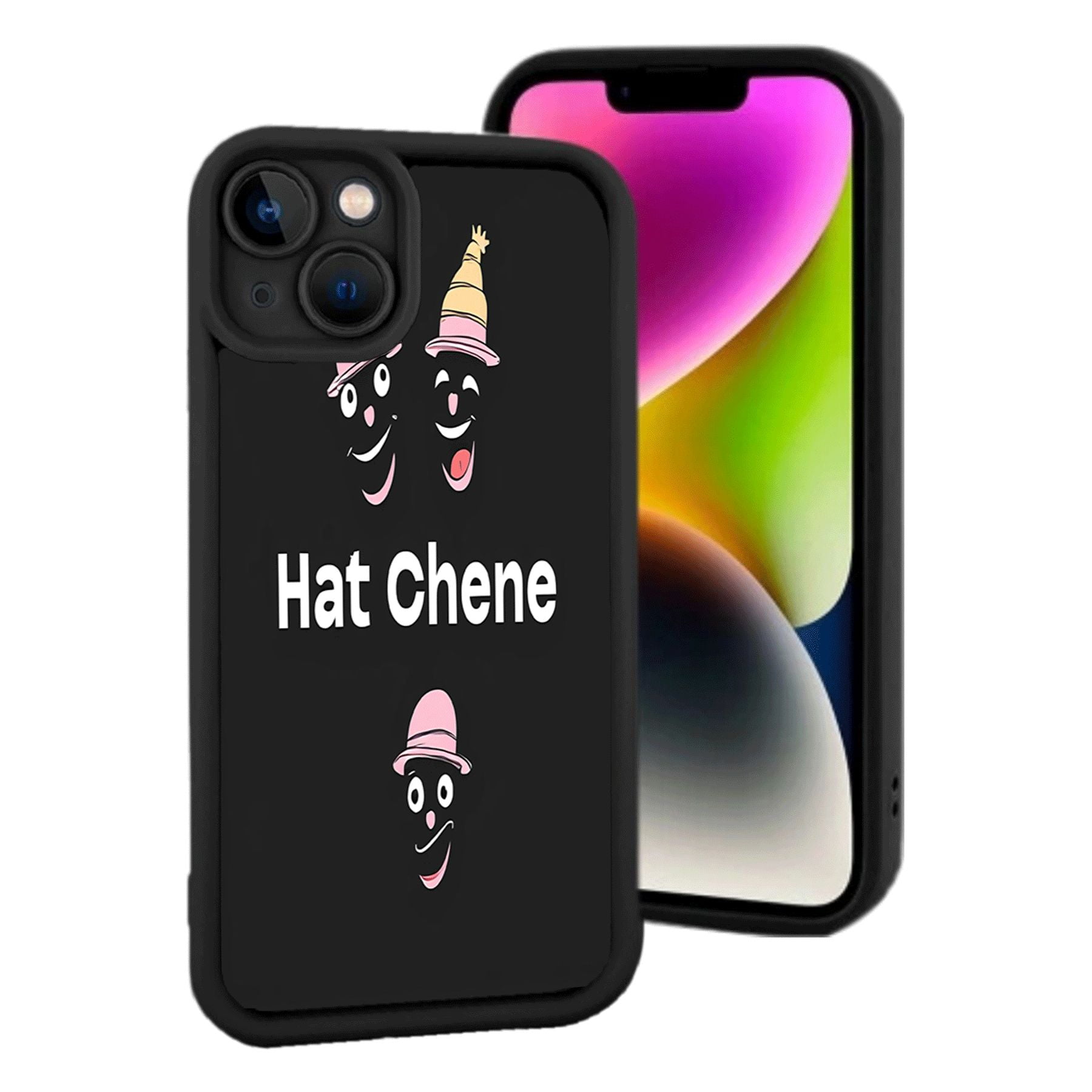 iPhone 15 Lightweight Phone Case - Fun Cartoon Characters in Party Hats ...