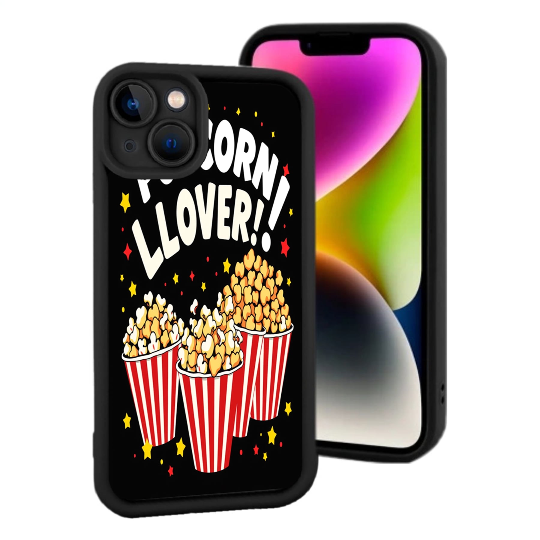 iPhone 15 Lightweight Phone Case - Popcorn Lover Design with Red ...