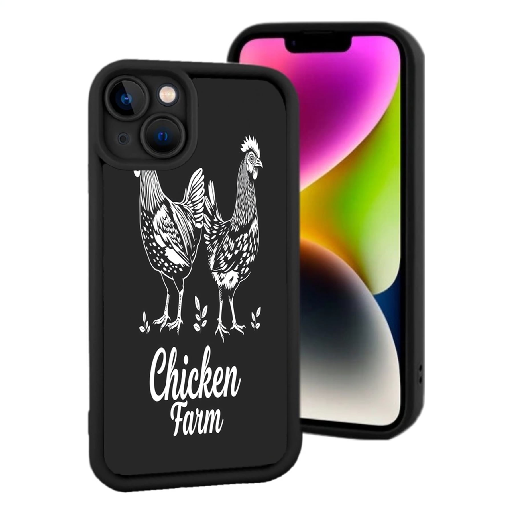 iPhone 15 Lightweight Yellowing Resistant Case - Cute Chickens Design ...