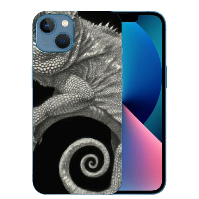 iPhone 15 Lizard Reptile Chameleon black background Case - Walmart.com