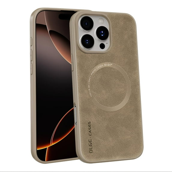for iPhone 15 Magnetic Case, Compatible with MagSafe, Classic PU ...
