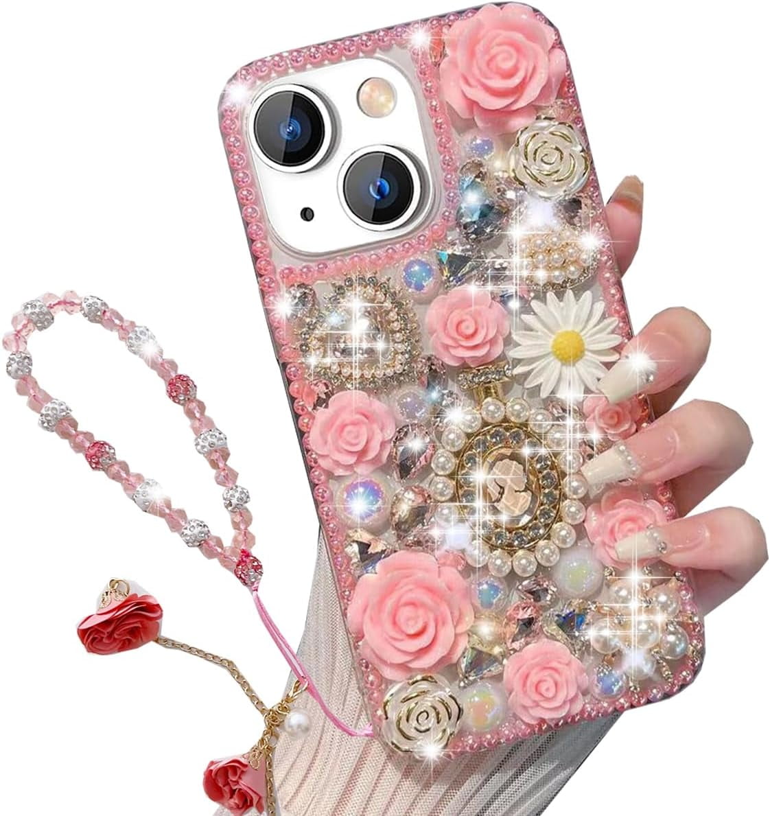 for iPhone 15 Plus Bling Case, Luxury 3D Sparkle Glitter Diamond ...