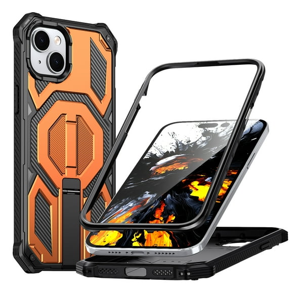 for iPhone 15 Plus Case with Invisible Magnetic Stand, Compatible with ...