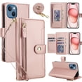 For iPhone 15 Plus Crossbody Wallet Phone Case,With Detachable Shoulder ...