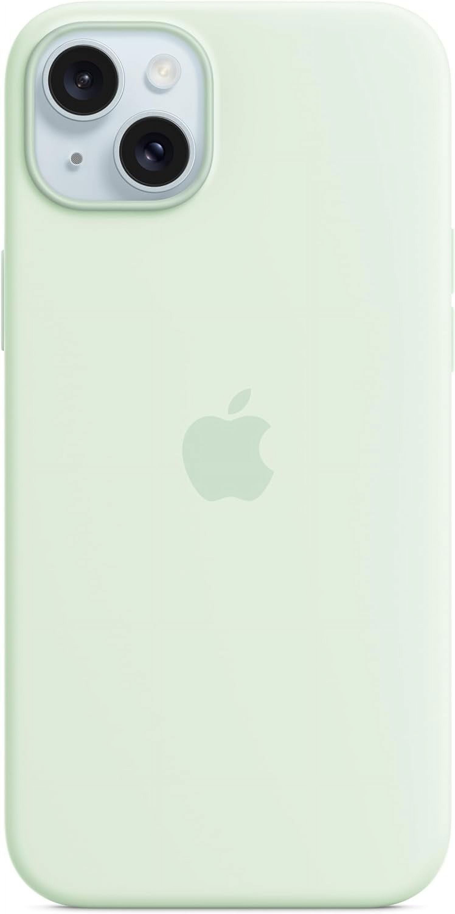 iPhone 15 Plus Silicone Case with MagSafe - Soft Mint - Walmart ...